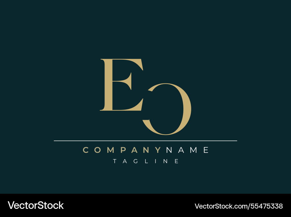 Eo abstract logo design Royalty Free Vector Image