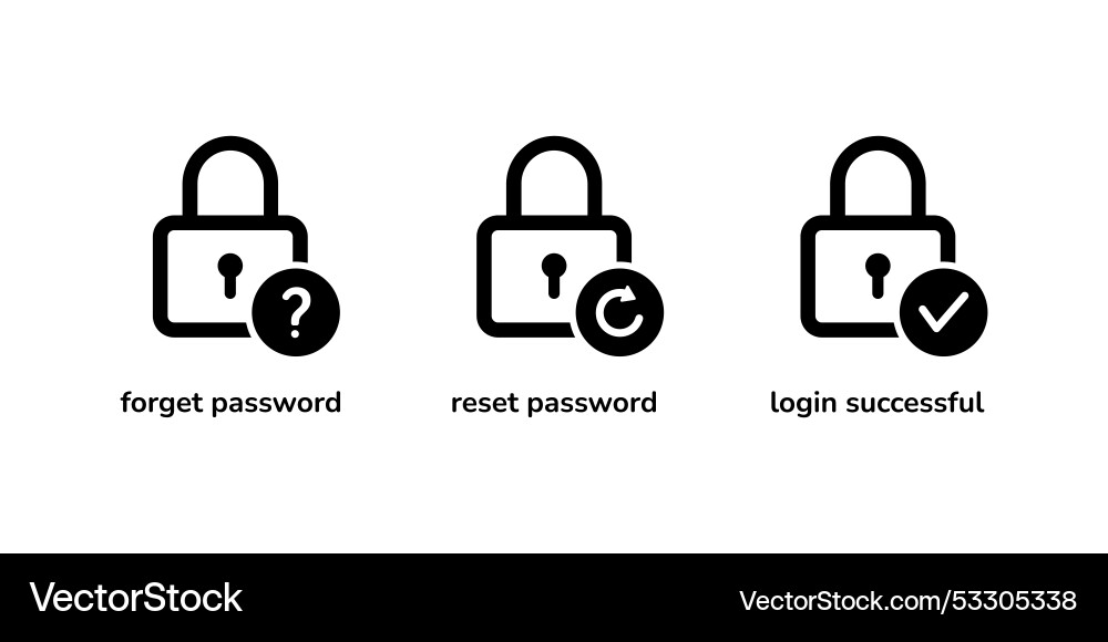 Forget and reset login password icon Royalty Free Vector