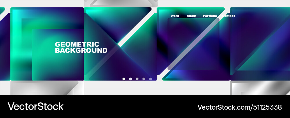Geometric bg with blue green purple gradient Vector Image