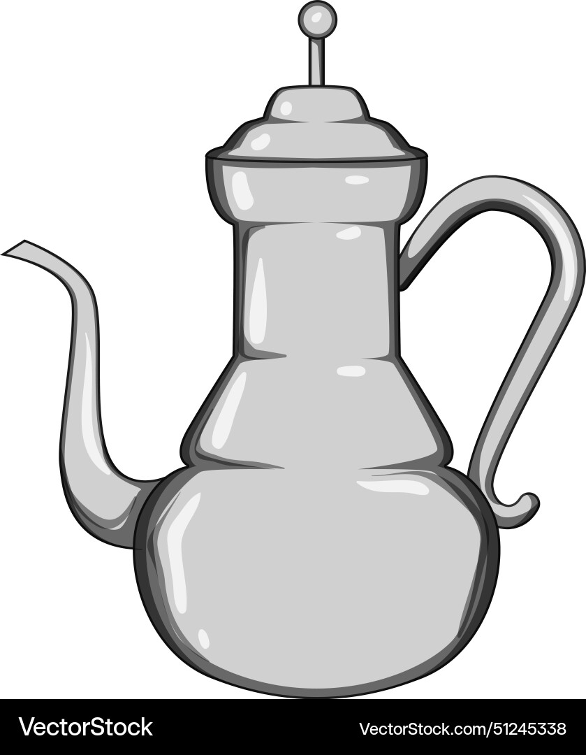 Saudi arabic tea pot cartoon Royalty Free Vector Image