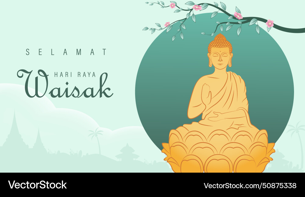 Vesak day Royalty Free Vector Image - VectorStock