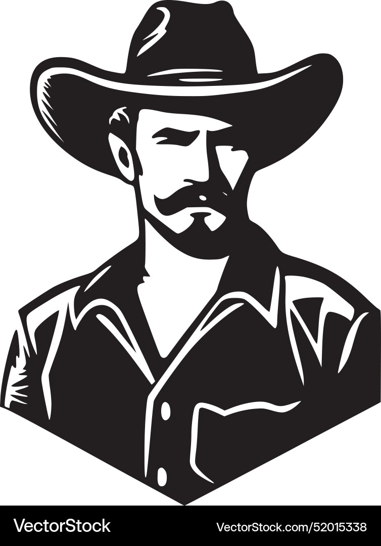 Western - black and white Royalty Free Vector Image