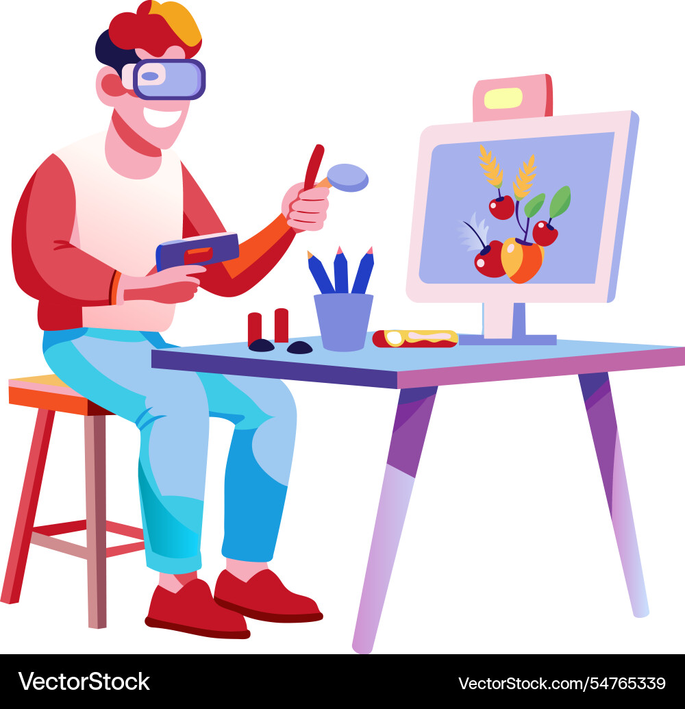 A flat of ar crafting Royalty Free Vector Image