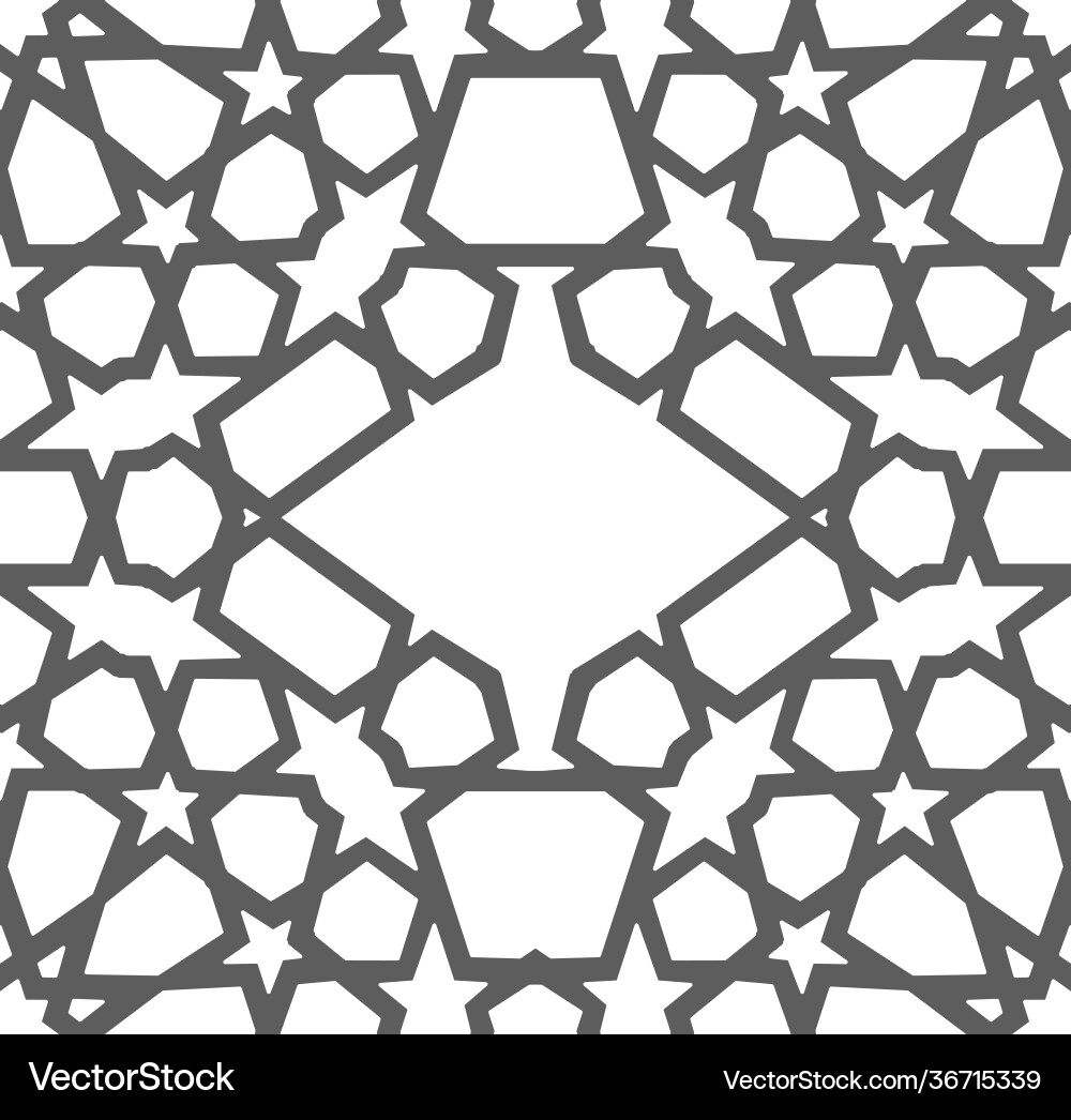 Arabic pattern ramadan mubarak muslim star Vector Image