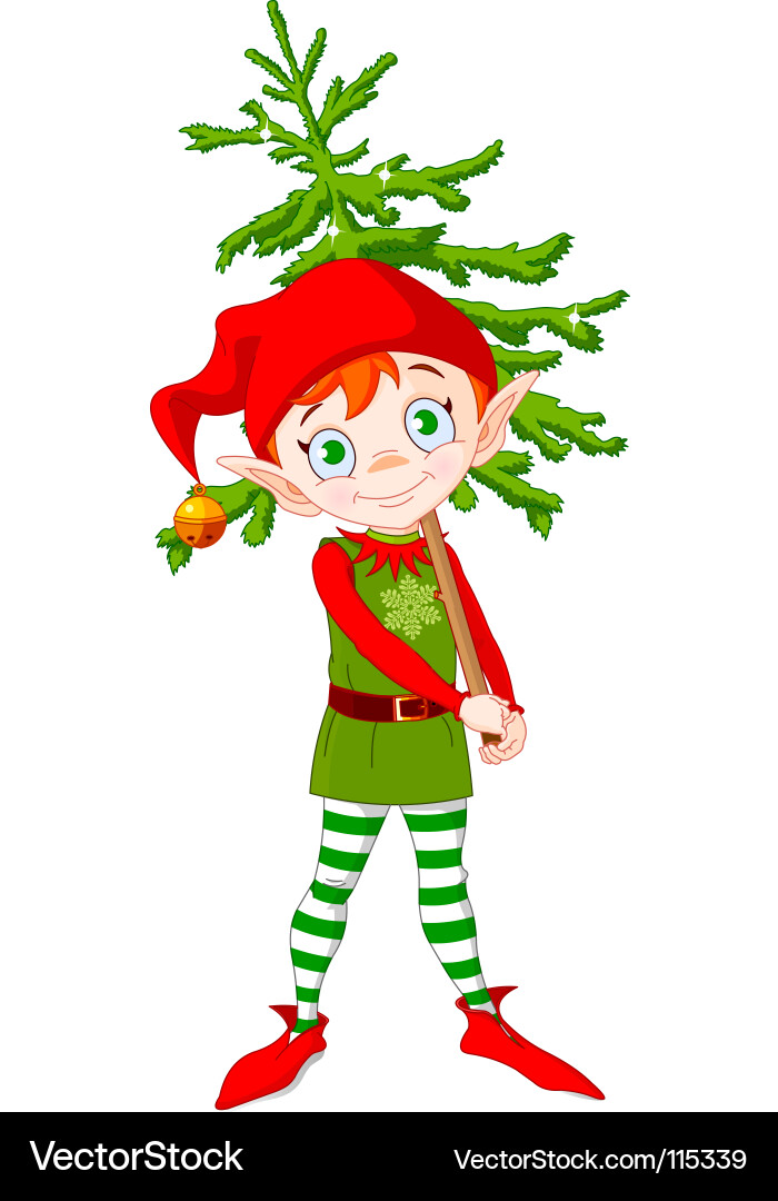 Christmas elf Royalty Free Vector Image - VectorStock