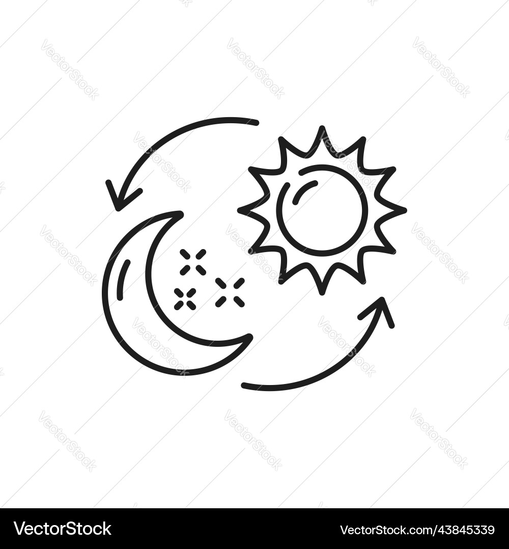 Day change night moon and sun daytime sleep Vector Image