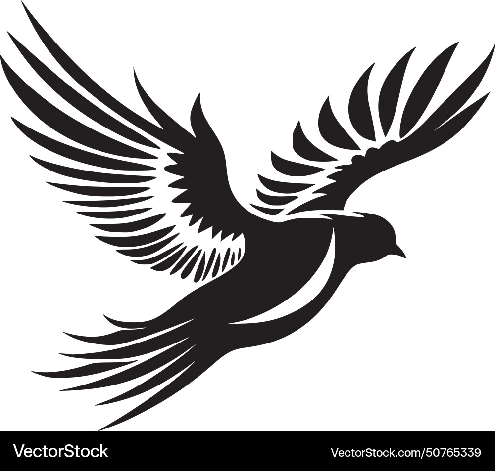 Dove bird - minimalist and flat logo Royalty Free Vector
