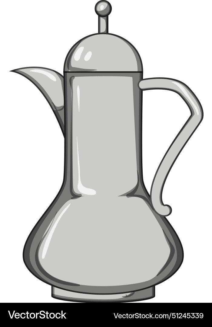 Food arabic tea pot cartoon Royalty Free Vector Image