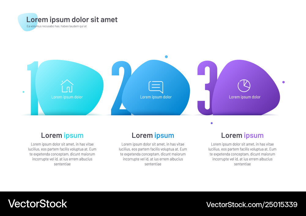 Infographic template composed three Royalty Free Vector