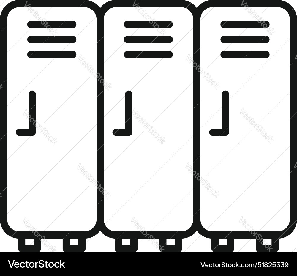 School lockers icon representing storage Vector Image