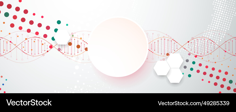 Science template wallpaper or banner with a dna Vector Image