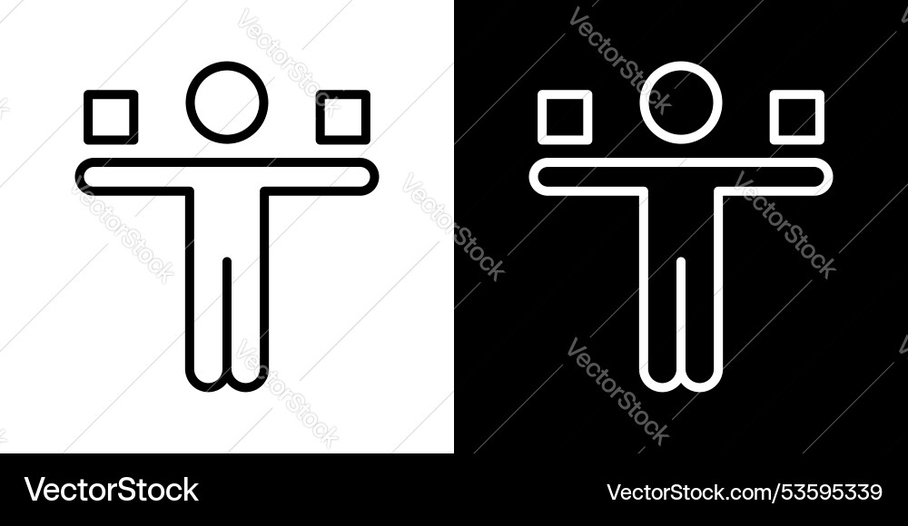 Stable thin line icon set Royalty Free Vector Image