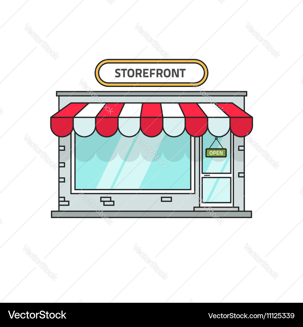 Store isolated storefront Royalty Free Vector Image