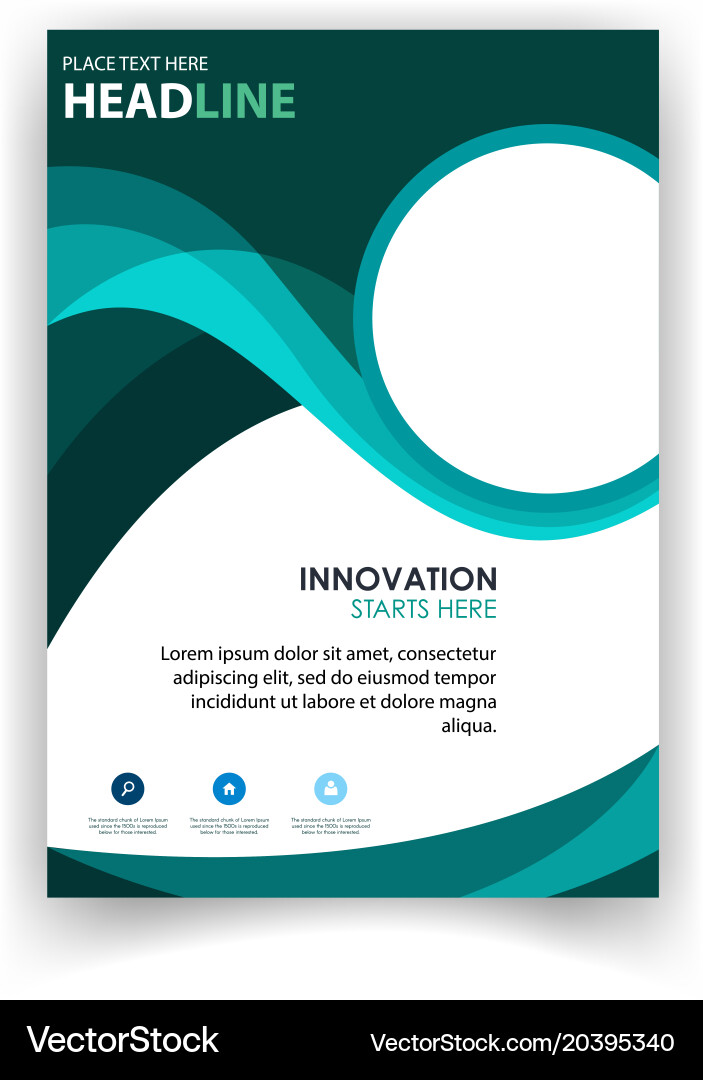 Abstract Circle Poster Template Royalty Free Vector Image