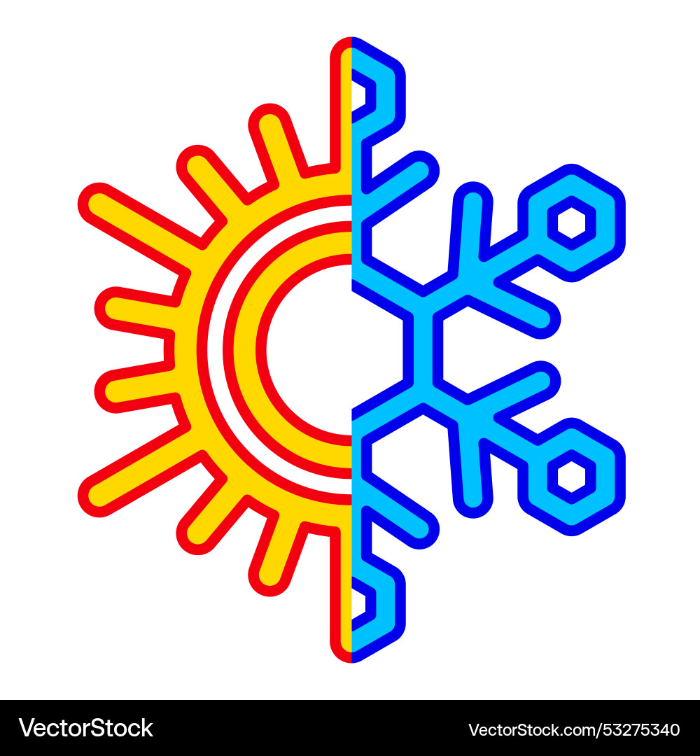 Hot and cold Royalty Free Vector Image - VectorStock