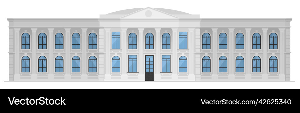 Municipal government building marble palace Vector Image