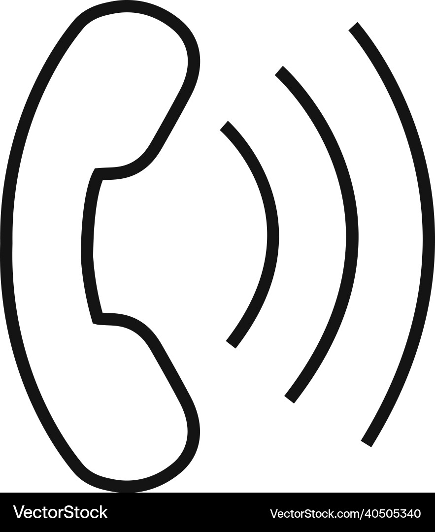 Phone ring icon calling symbol telephone Vector Image