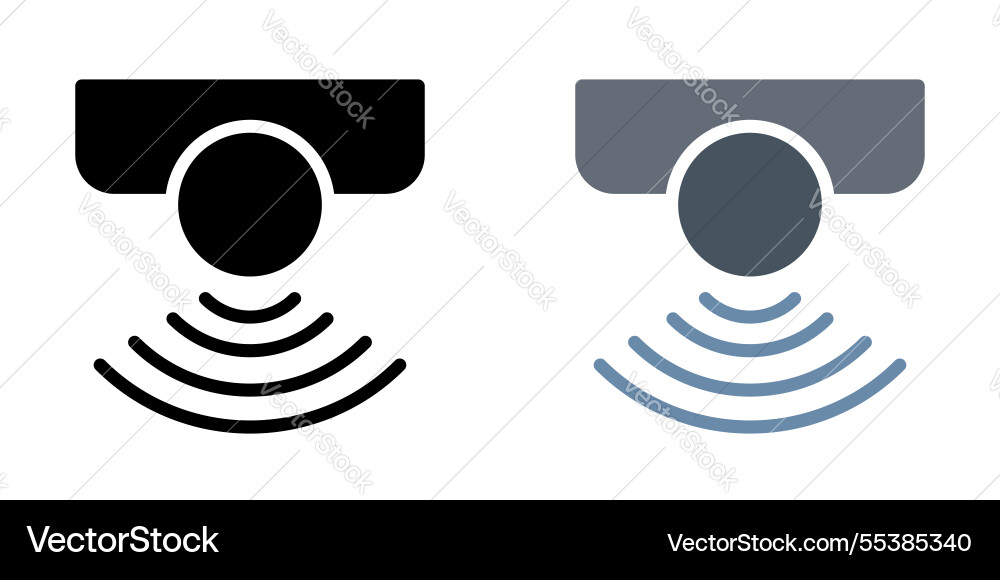 Sensor icons pack in black and colored version Vector Image