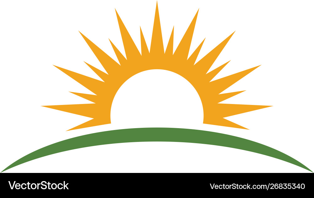 Sun logo Royalty Free Vector Image - VectorStock