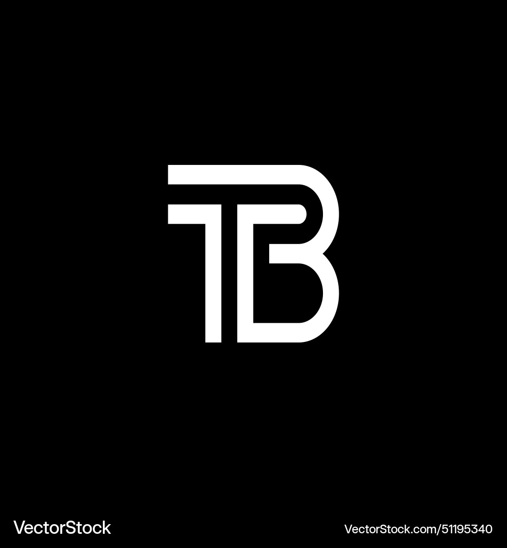 Tb logo design template graphic branding Vector Image