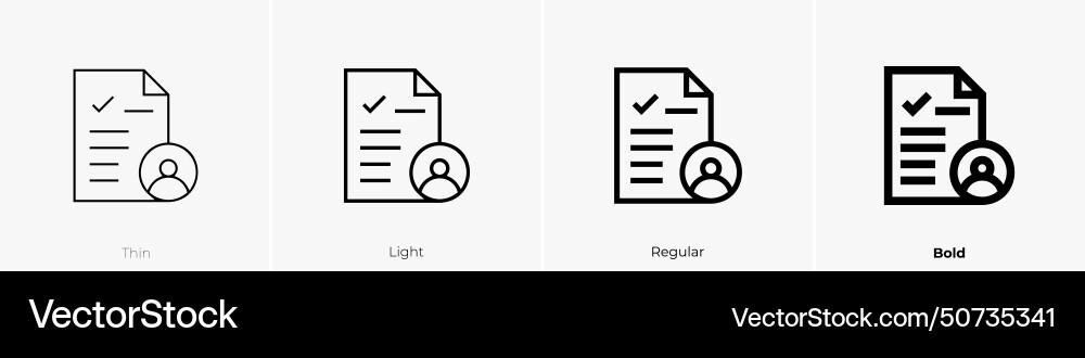 Appraisal icon thin light regular and bold style Vector Image