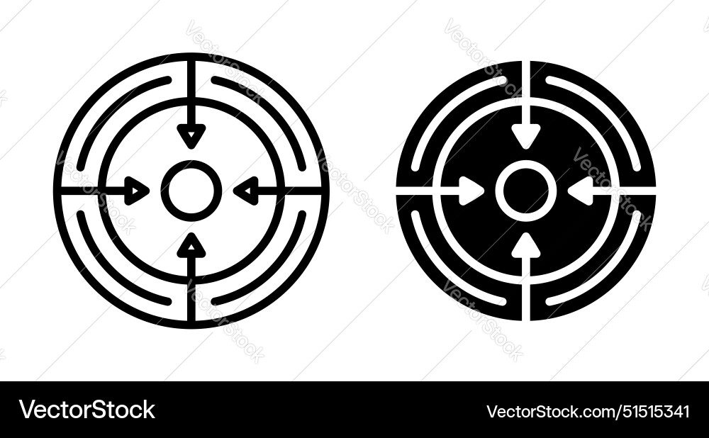 Bullseye pointer icon Royalty Free Vector Image