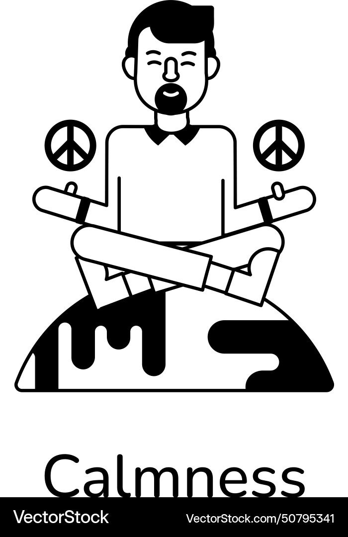 Calmness Royalty Free Vector Image - VectorStock