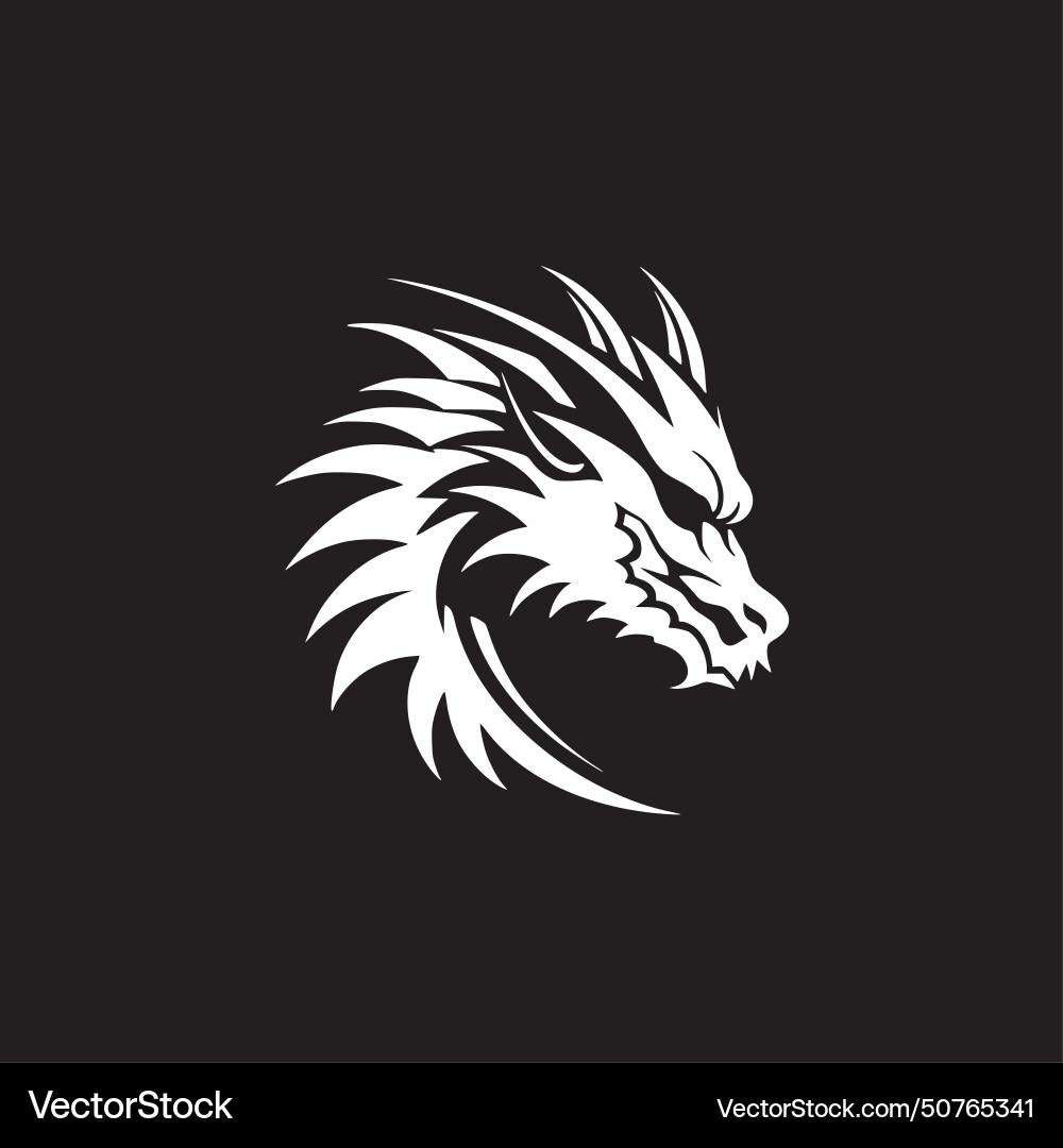 Dragon - minimalist and simple silhouette Vector Image