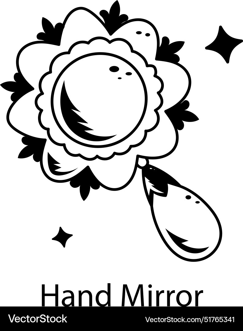 Hand mirror Royalty Free Vector Image - VectorStock