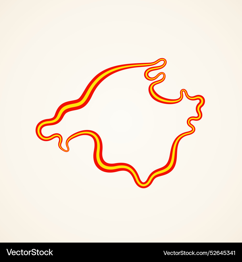 Mallorca - outline map Royalty Free Vector Image