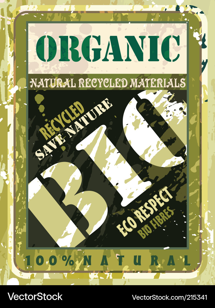 Organic bio label Royalty Free Vector Image - VectorStock