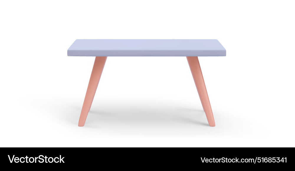 Realistic 3d table Royalty Free Vector Image - VectorStock