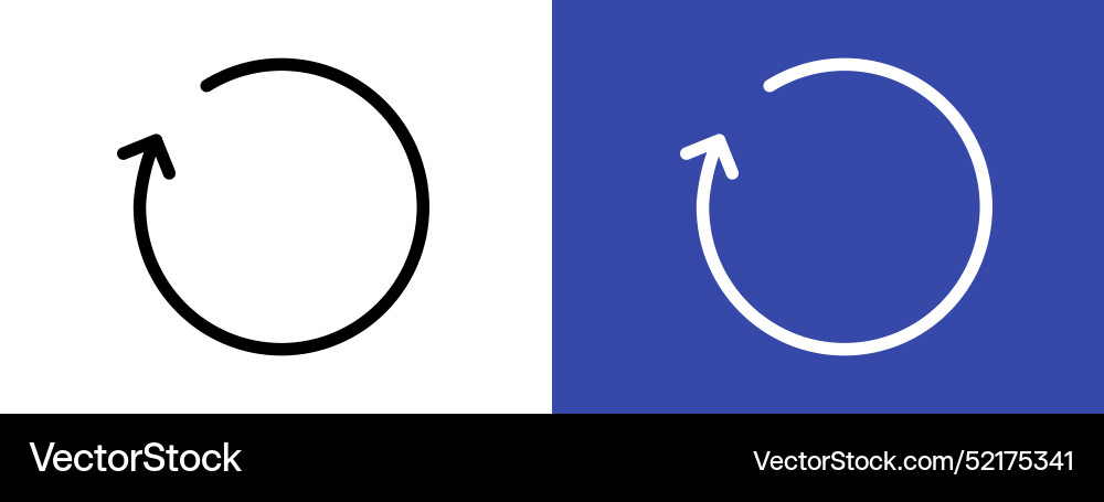 Refresh logo sign set outline Royalty Free Vector Image