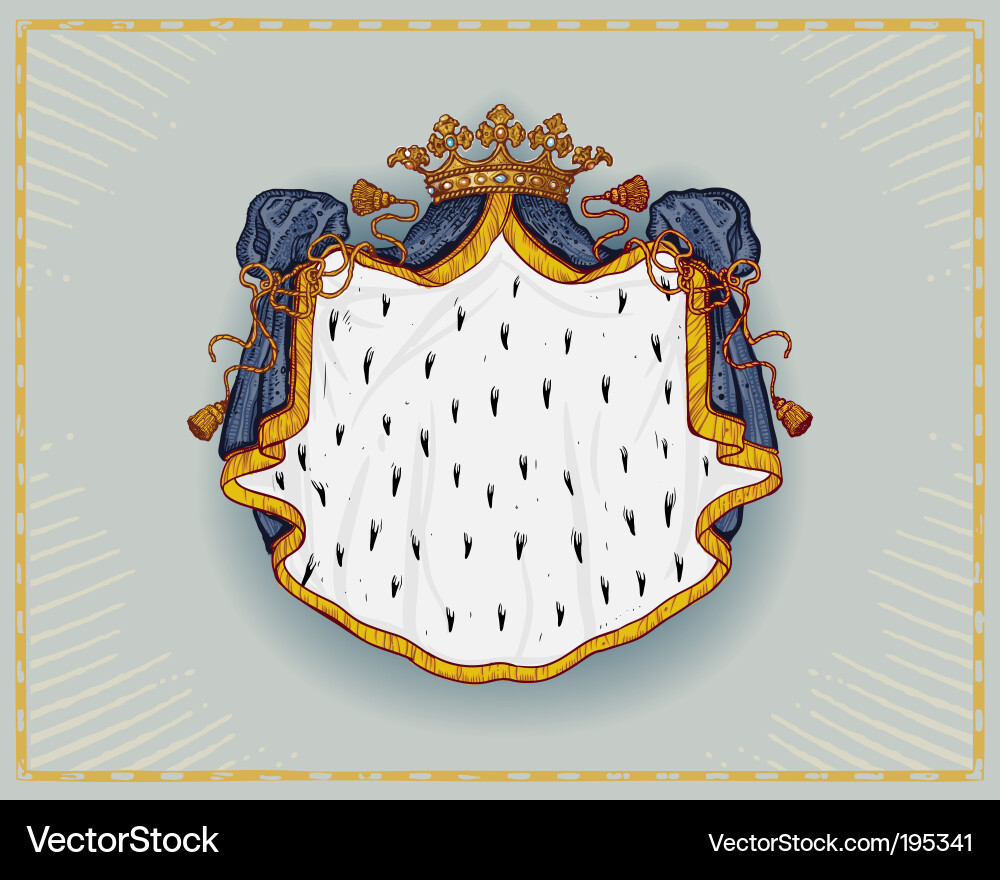 Royal mantle Royalty Free Vector Image - VectorStock