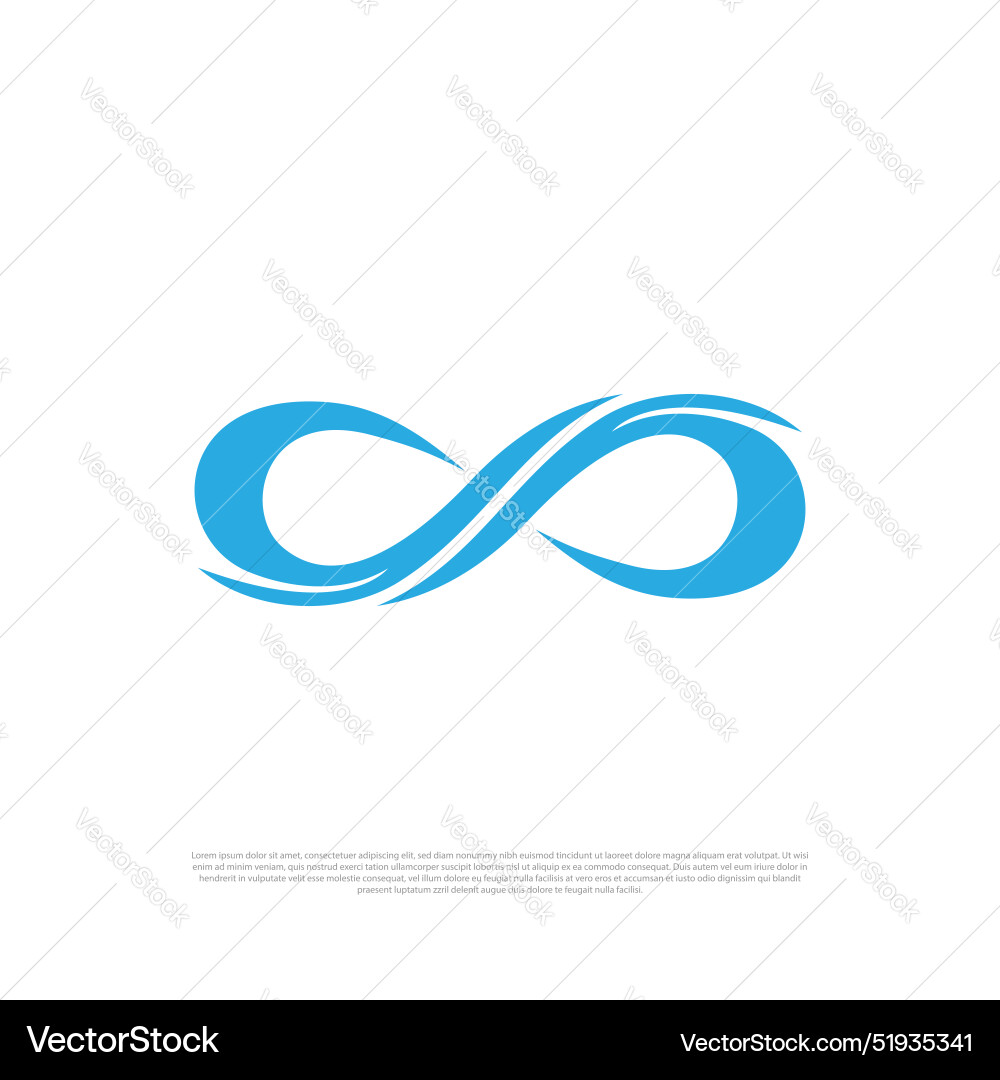 Simple infinite logo design template Royalty Free Vector
