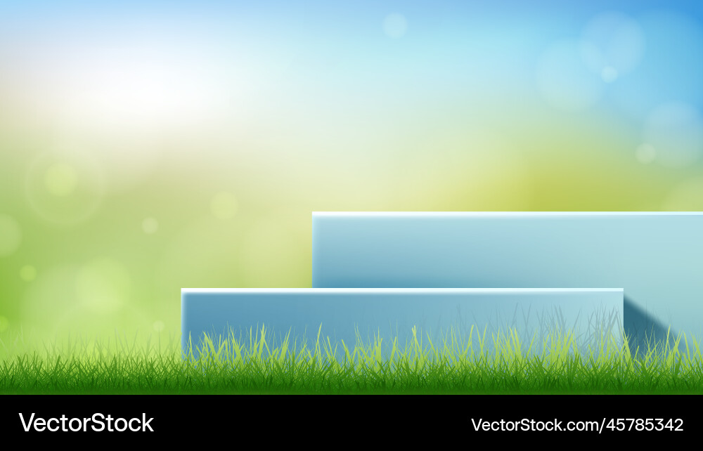 3d realistic blue podium pedestal stand Royalty Free Vector