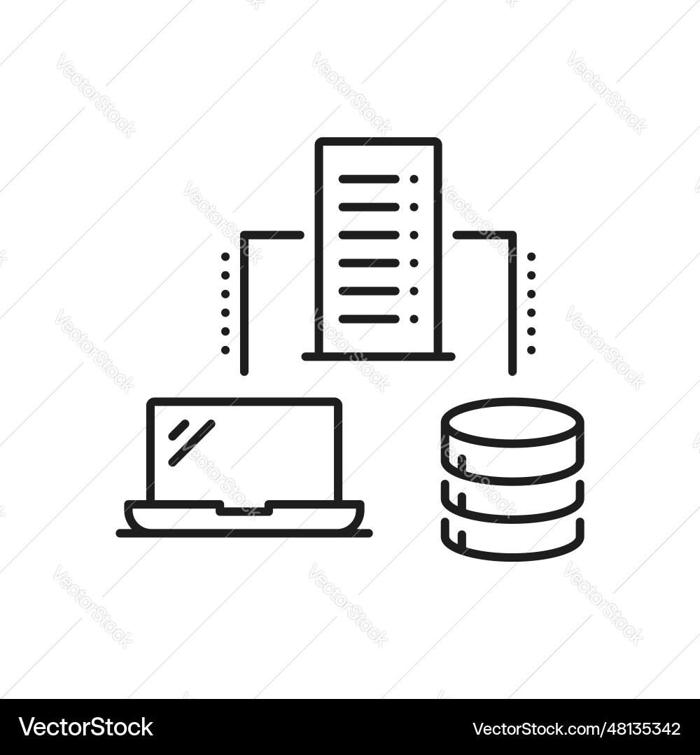 Data backup cloud storage and network server icon Vector Image