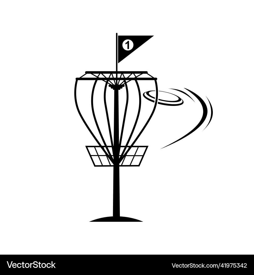 Disc golf logo or icon Royalty Free Vector Image