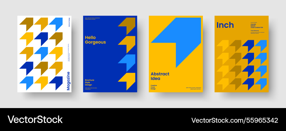 Geometric flyer design modern poster template Vector Image