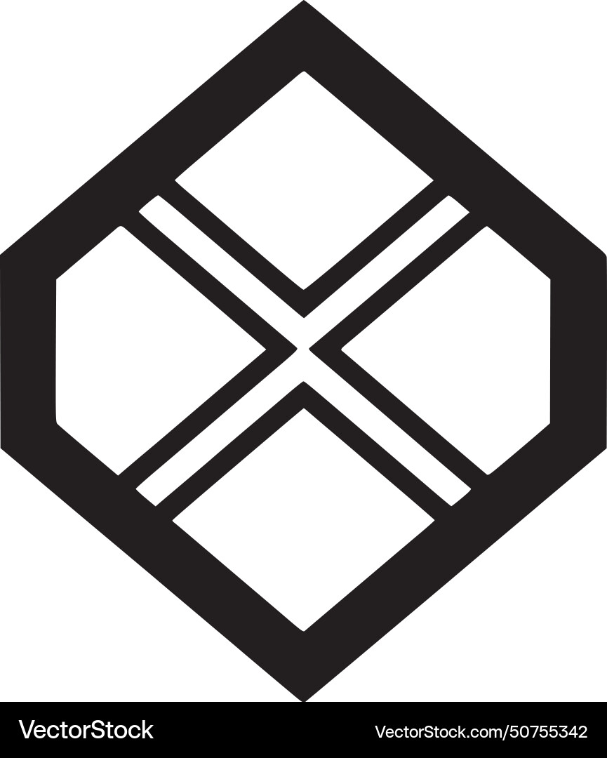 Hexagon - black and white isolated icon Royalty Free Vector