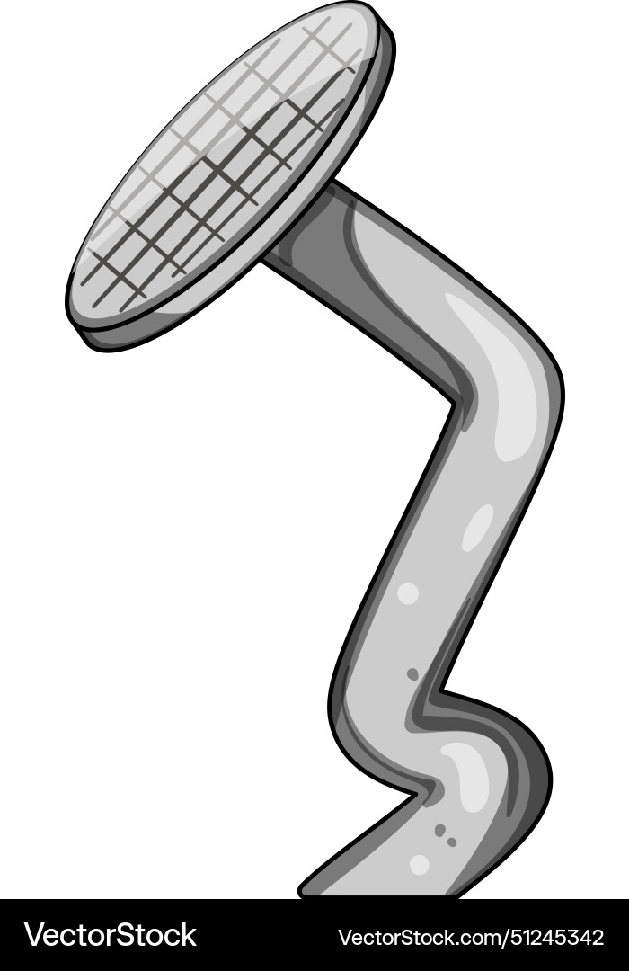 Metal bent nail cartoon Royalty Free Vector Image