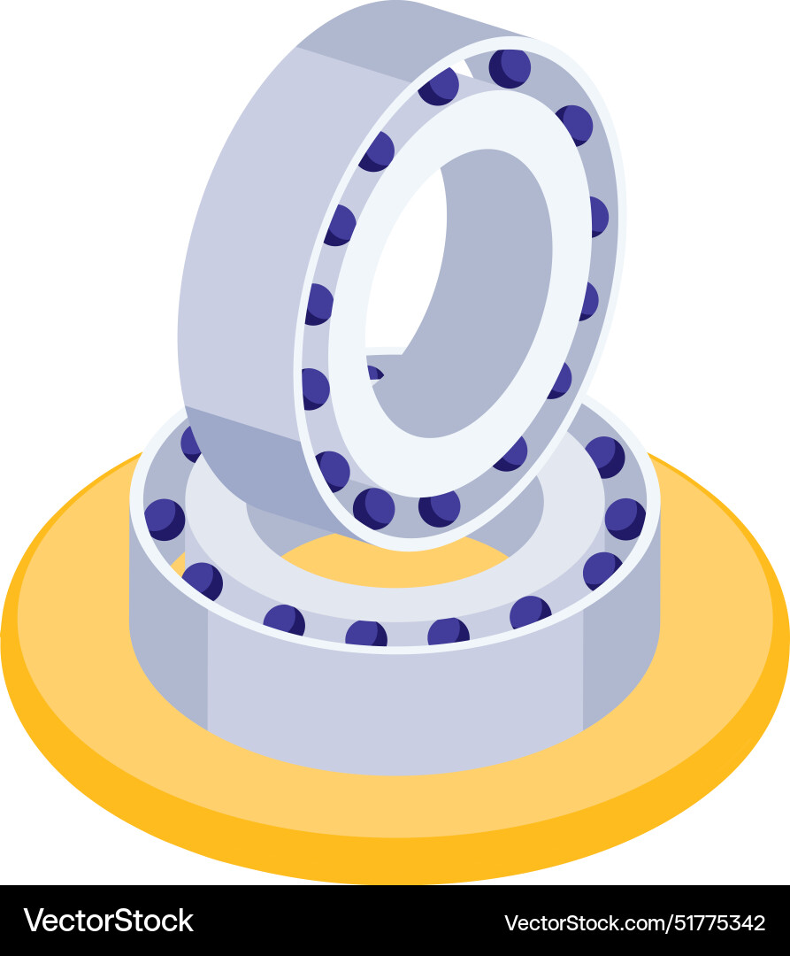 Ready to use isometric icon of bearings Royalty Free Vector