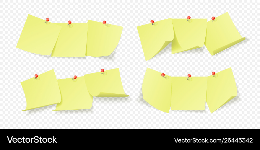 Set yellow office stickers with space for text Vector Image