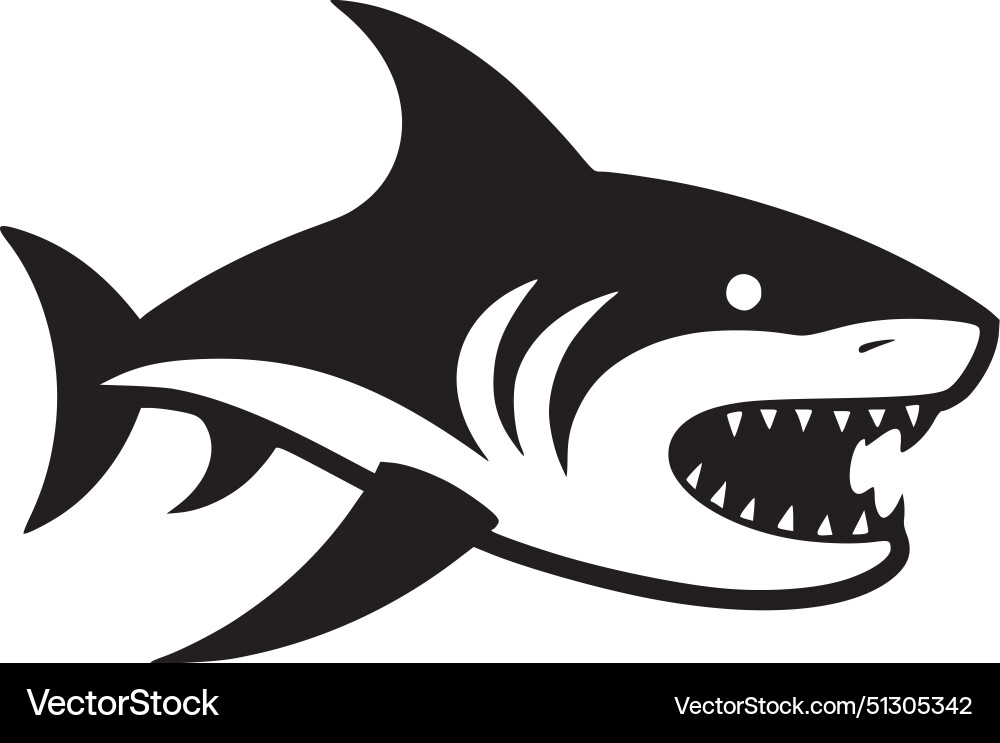 Shark - minimalist and simple silhouette Vector Image