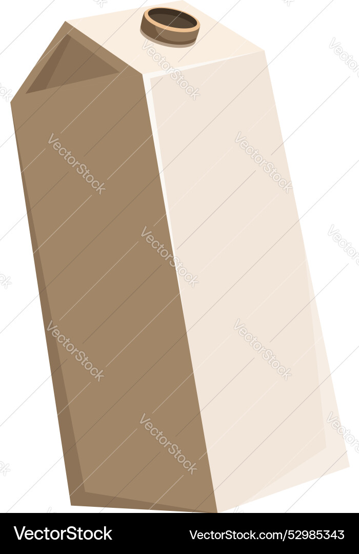 Blank gable top carton standing up with open cap Vector Image