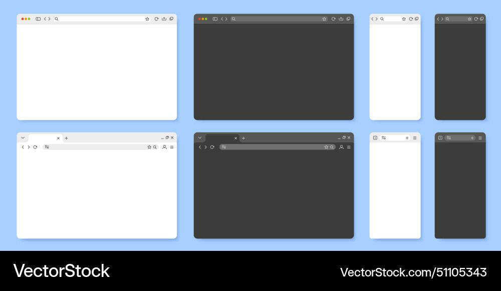 Browser window internet browsing tab ui template Vector Image