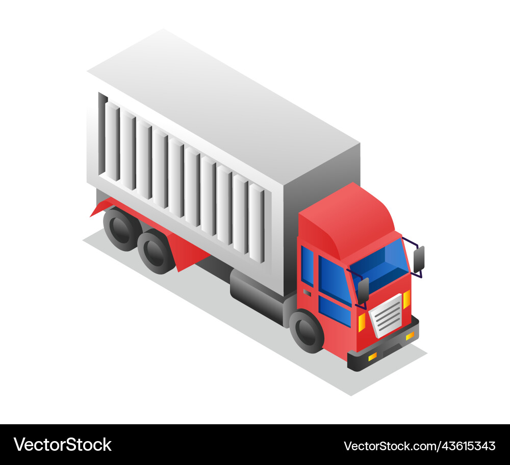 Logistics freight forwarder trailer truck Vector Image