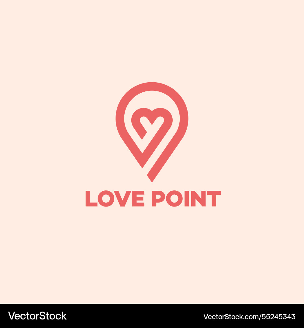 Love point logo Royalty Free Vector Image - VectorStock