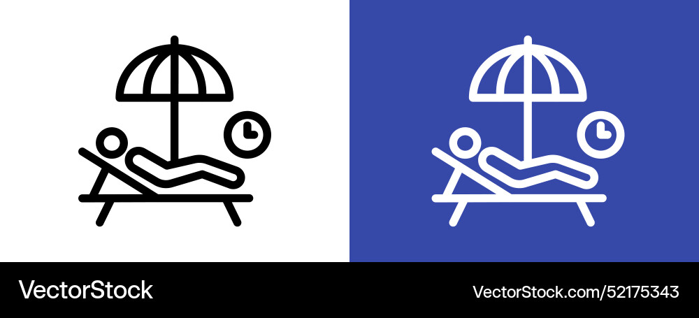 Relaxation logo sign set outline Royalty Free Vector Image