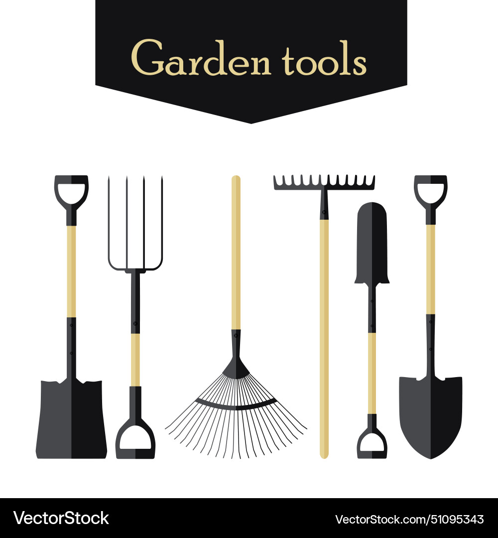 Set garden tools colored icons Royalty Free Vector Image